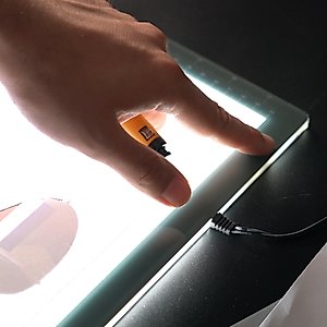 Daylight Wafer 3 LED Lightbox, Dimmable with Memory Function, Perfect for Tracing, Sketching, Scrapbooking and Other Craft Projects,18X23.5 inches, Black
