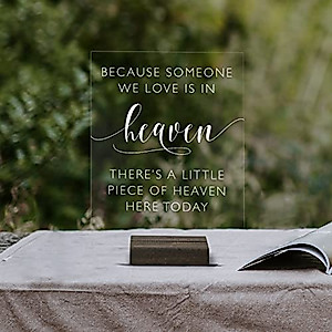 Memory Table Acrylic 8x10 Sign with Stand for Weddings | In Loving Memory Sign for Special Event on Acrylic | Lucite Table Memorial Sign (8X10, Clear Acrylic Stand)