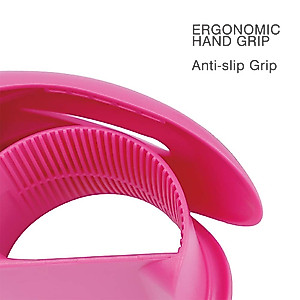 ABEL EVO Packing Tape Dispenser, Pink, 2 Inch Wide Ergonomic Tape Gun, Shipping Moving Mailing Box Sealing Carton Packaging, Lightweight Hand-held Heavy Duty Tape Cutter