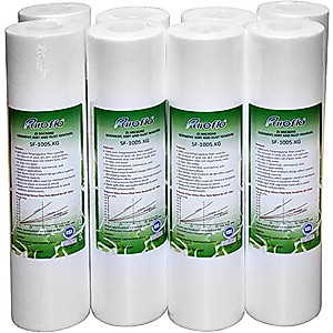Puroflo 2.5" x 10" 5 Micron Sediment Water Filter Cartridge Pack of 8