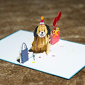 DKT HANDMADE 3D Greeting Cards, Pop up Card Cat, 3D Cat Cards, Pop up birthday card dog, Mother's Day pop up Card, Birthday pop up Card Mom, Animal & Nature Popup Cards Funny Kitten-Dog