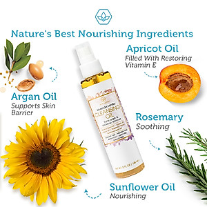 Era Organics Facial Cleansing Oil - Extra Moisturizing Anti-Aging Cleanser for Softer, Smoother, More Supple Looking Skin