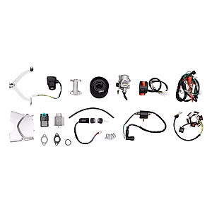 DOONARCES 125cc 4 Stroke Electric Start Engine Motor Air-cooled Single-cylinder Semi Auto Engine with 3 Forward 1 Reverse for ATV Bike Go kart Quad Dirt bike, Silver