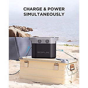 EF ECOFLOW Portable Power Station DELTA 1300, 1260Wh Solar Powered Generator with 6 x 1800W AC Outlets, Solar Generator(Solar Panel Optional) for Outdoor Camping