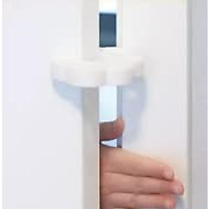 Inaya Door Silicone Pinch Guard with Hook, Pack of 4 - Finger Protectors for Baby Safety at Home, Baby Proofing Door Finger Guard, Flexible Design, No Installation - White