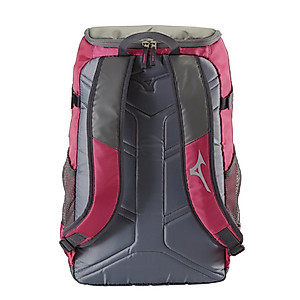 Mizuno Organizer OG5 Backpack, Shocking Pink-Grey