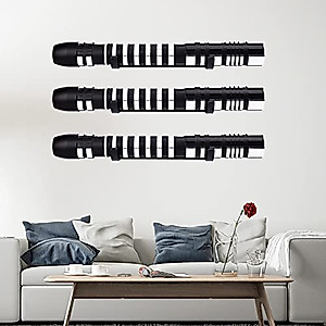 LEKUSHA Lightsaber Hilt Wall Mount Holder Light Saber Hilt Display Rack Hook Stand, Compatible for Any Lightsaber Hilt, Black Pack of 4