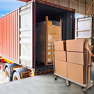 Heavy Duty, Narrow Aisle U-Boat Platform Truck Dolly, 16x60 Steel Deck, 2000 Lbs. Capacity