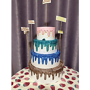 Crafare 5 Tiers Round Foam Cake Dummies Set 20 Inch Tall White Fake Cake Dummy Set 4“ 6” 8“ 10” 12“ for Wedding Supplies Baby Shower Birthday Decorating Display