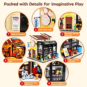 SUNHABI Girls Building Toy Friends Sets for Girls City Book Cafe with Cat Pets House Building Toy Compatible with Lego Sets for Girls 6-12 8-12 for Girls Boys 6-12, 640PCS