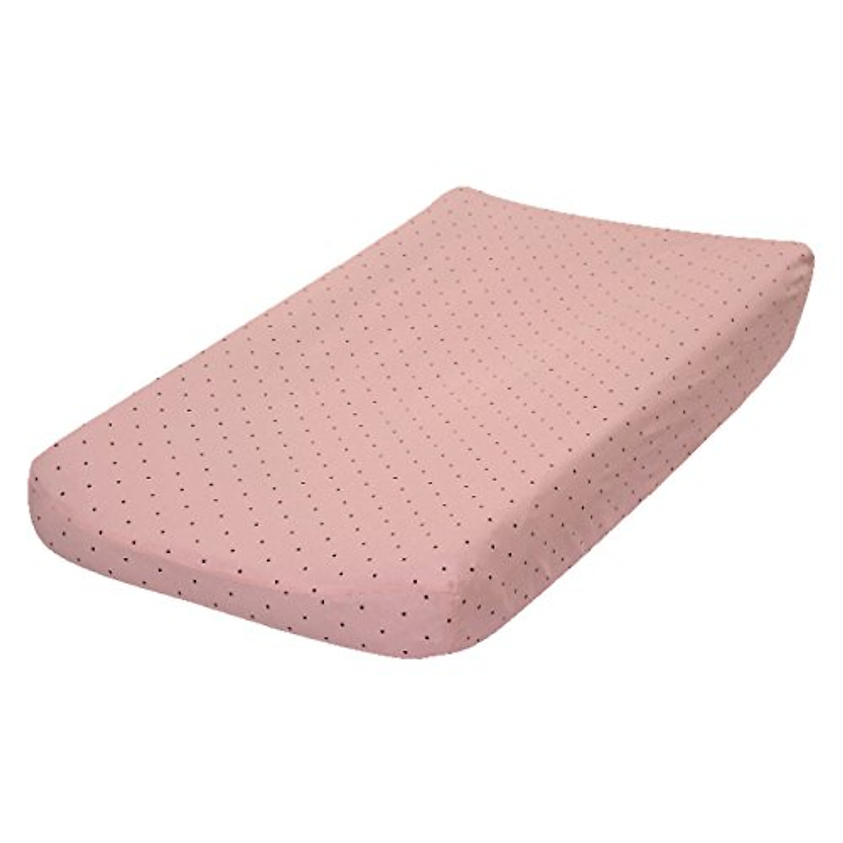 Go Mama Go Pink with Chocolate Polka Dots Changing Pad Cover, Pink/Brown