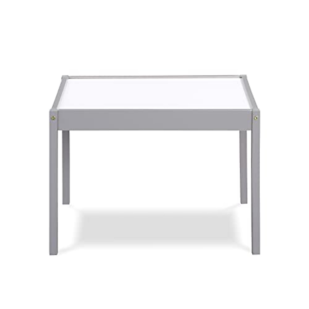 Olive & Opie Gibson 3-Piece Dry Erase Kids Table & Chair Set, Gray