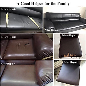 LakiBeibi Self Adhesive Leather Repair Patch, 16 x 31 Inch Leather Repair Tape Waterproof, DIY Leather Repair Patch for Sofa, Chair, Car seat, Couches, Handbages, Furniture (Dark Brown)