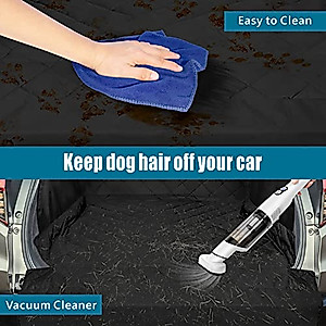 Veckle Cargo Liner, SUV Cargo Cover for Dogs with Side Flaps Hammock Water Resistant Nonslip Dog Seat Cover Cargo Area Protector Scratchproof for SUVs Sedans Vans