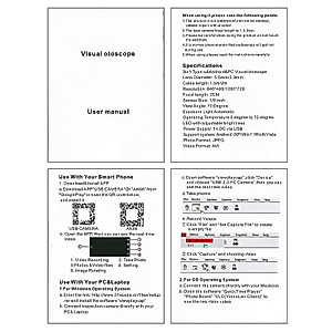 3 in 1 Otoscope iPhone，Endoscope Camera Otoscope Ear Nose Mouth,for Android Devices, Windows & Mac