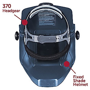 Jackson Safety Lightweight, ADF Adaptable, HSL-100 Passive Welding Helmet with Cover Plate, Shade 10 Polycarbonate Filter, 4.5" W x 5.25" H, Blue, Universal Size (Case of 4), 14976