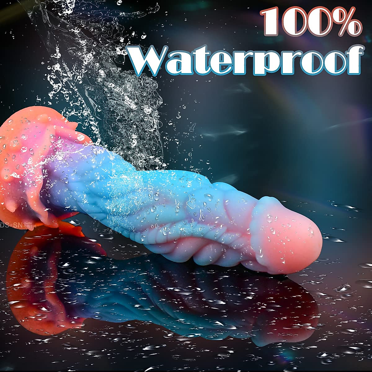 9.1" Fantasy Dildo Dragon Monster Dildo Animal Alien Dildo with Multi-Texture, Knot Dog Dildo Glow in The Dark Huge Anal Dildo with Strong Suction Cup, Luminous Adult Toys for Women Men