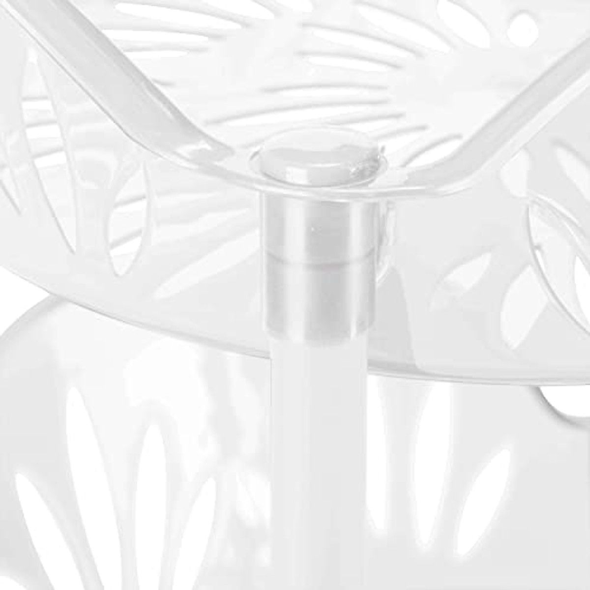 Kitchen Details 4 Tier Large Basket Shelf | Round | Storage & Organizer | Kitchen | Bathroom | Laundry Room | Office | Good for Food and Kitchen Supplies | White