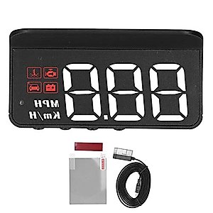 Car Head Up Display , HUD Display Windshield Projector Multi‑Function Gauge Warning Alarm Fatigue Driving Reminder