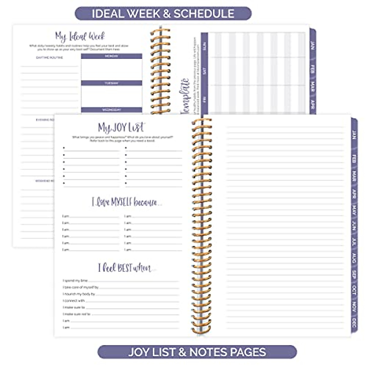 bloom daily planners 2023 Calendar Year Day Planner (January 2023 - December 2023) - 5.5” x 8.25” - Weekly/Monthly Agenda Organizer Book with Stickers & Bookmark - Lavender Daydream