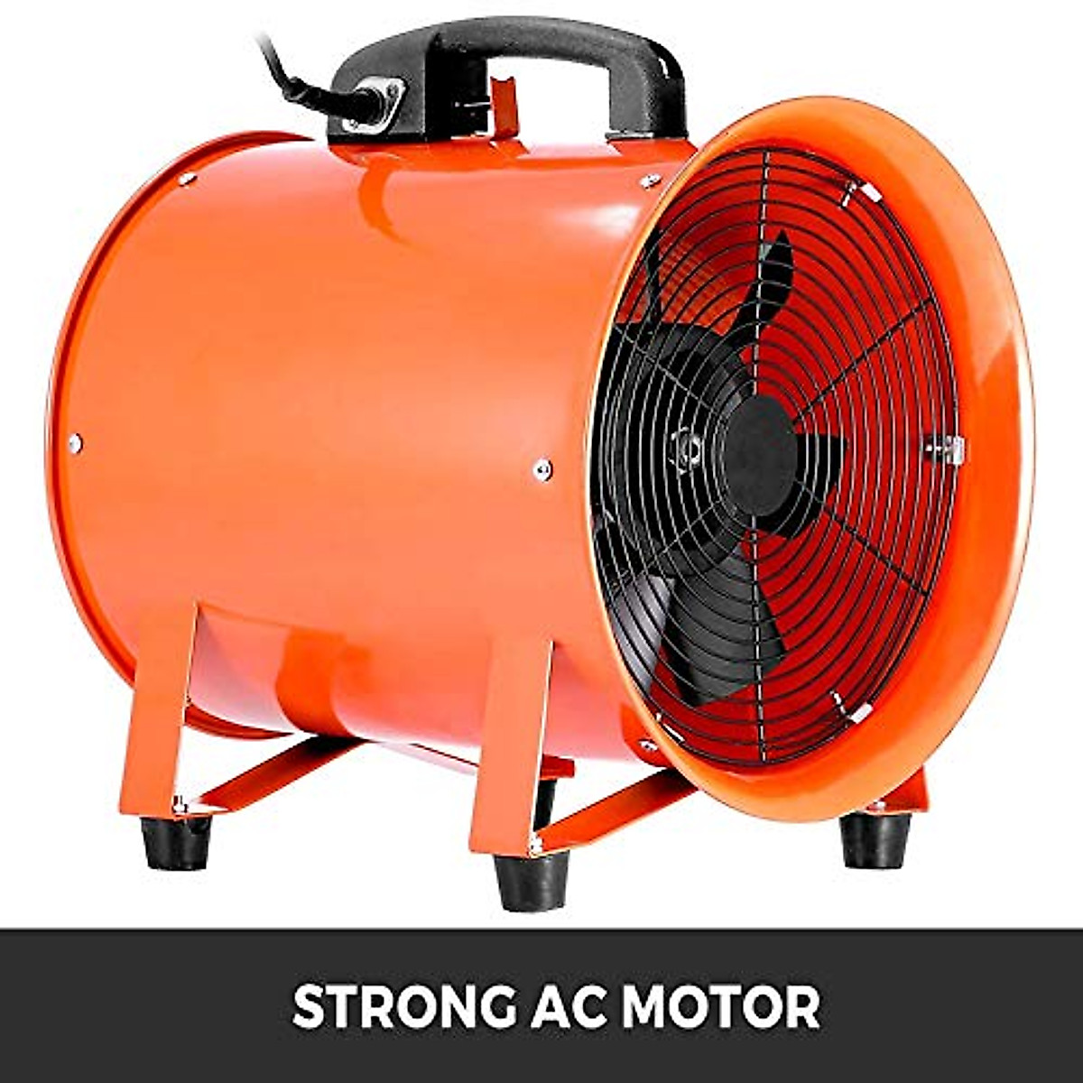 OrangeA Utility Blower Fan 12 Inch 0.7HP 2295 CFM 3300 RPM Portable Ventilator High Velocity Multifunctional Ventilator Fume Extractor (12 Inch)