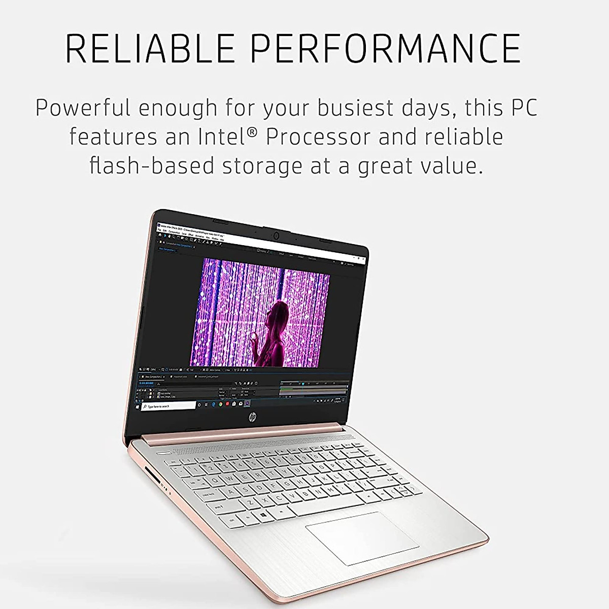 HP Latest Stream 14" HD Laptop, Intel Celeron Processor, 16GB Memory, 64GB eMMC Storage, Fast Charge, HDMI, Up to 11 Hours Long Battery Life, Office 365 1-Year, Win 11 S, Microfiber Bundle, Pink Gold