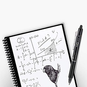 Rocketbook Holiday Bundle - 2 Smart Reusable Notebook Set with 1 Lined & 1 Dot Grid Notebook, 2 Pilot Frixion Pens & 2 Microfiber Cloths - Infinity Black Cover, Letter Size (8.5" x 11") (EVR-L-K-BND)