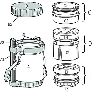 Thermos All-In-One Vacuum Insulated Stainless Steel Meal Carrier with Spoon, Smoke