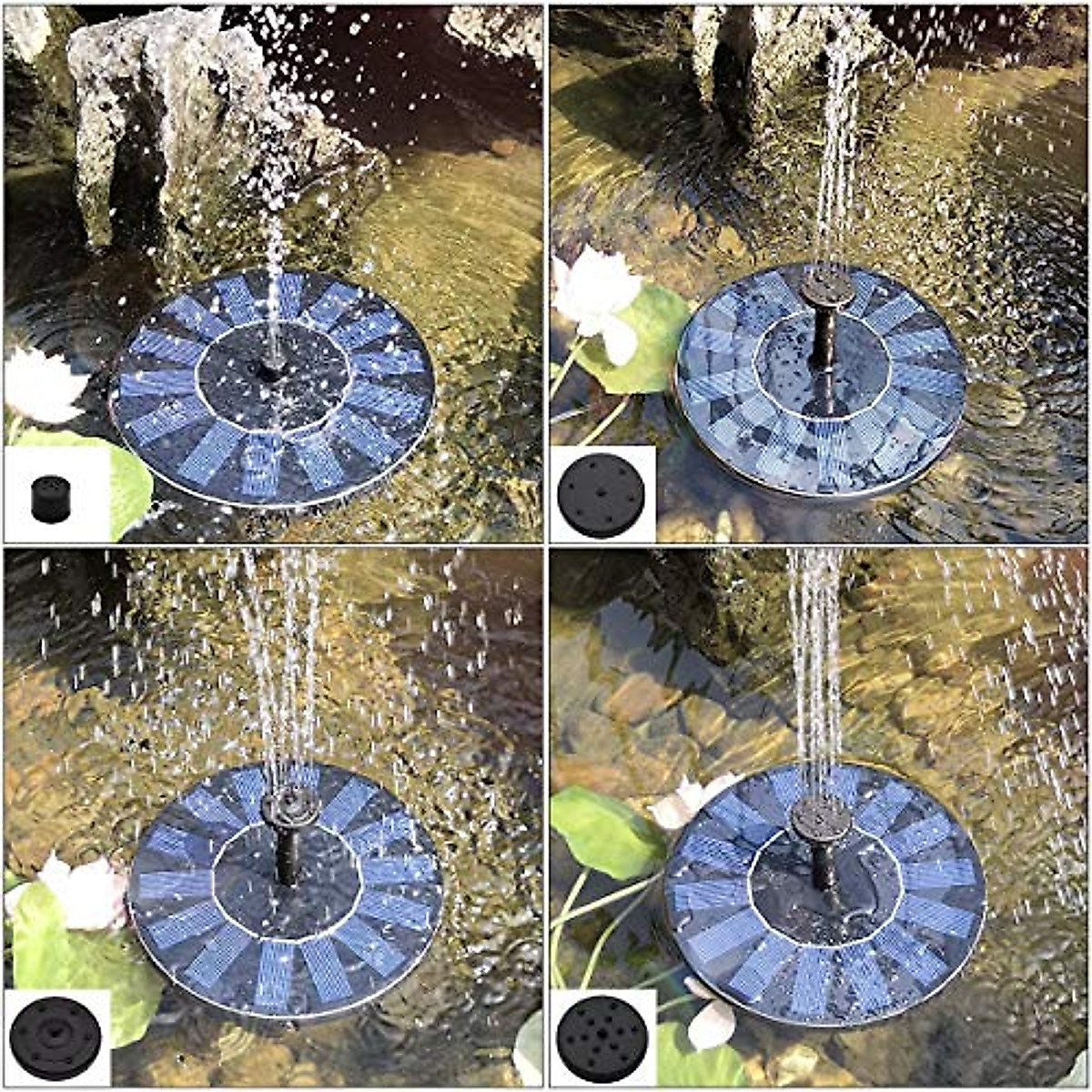 Solar Fountain, New Upgraded, Bird Bath Fountain Pump Solar Panel Kit, Outdoor Watering Submersible Pump for Pond, Pool, Garden, Fish Tank, Aquarium (Solar Fountain （big）)