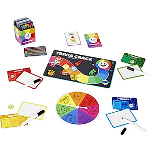 Mattel Games Trivia Crack The Board Game Based on Trivia App Game with Question Cards, Wager Tokens & Powerup Cards