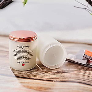 Happy Birthday Gifts for Best Friend, Candle Gifts for Women Men Dear Friend Friendship Funny Gift for BFF Coworker Husband Unique Special