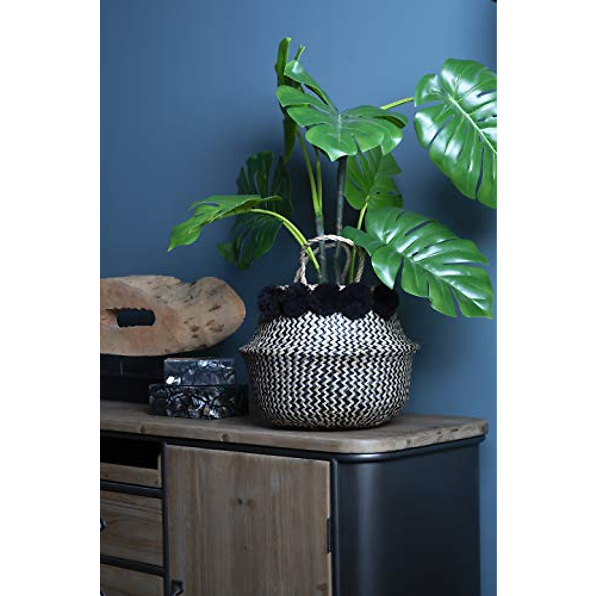 Premier Housewares Seagrass Storage Basket, Brown, 35 cm - Pom Pom