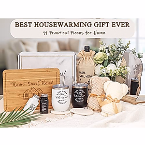 House Warming Gifts New Home(11 Piece Set), Unique Housewarming Gift Baskets for Couples, Clients, Women, New Home Gift for Home, Closing Gifts for Home Buyers, First Home Gift Ideas, New Apartment