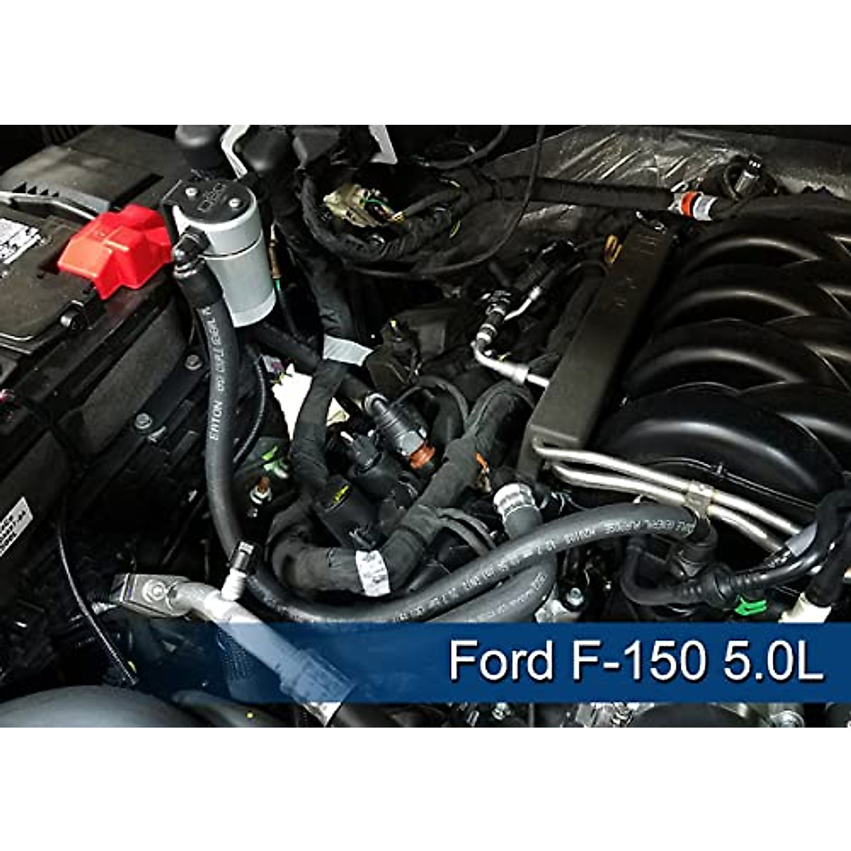 J&L Oil Separator Co. 3.0 Oil Separator Compatible with the 2011-2024 F-150 2.7L/3.5L/5.0L; '18-'21 Expedition Passenger Side (Silver)