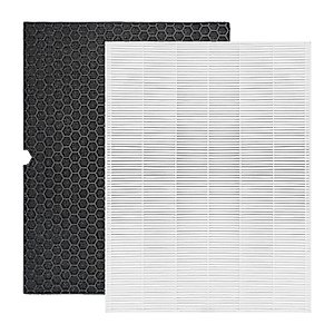 Improvedhand 116130 Filter H Replacement for Winix 5500-2 and AM80 Air Puri-fier, Include 1 Set H13 True HEPA Filter and Activated Carbon Odor Filter