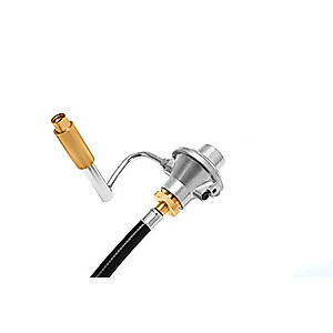 LS'BABQ 5 Ft Propane Adapter Hose 1 Ib to 20 Ib Converter and Gas Regulator fit for Coleman Roadtrip Portable Grill, Gas Regulator Part Connector Fitting Replacement Kit