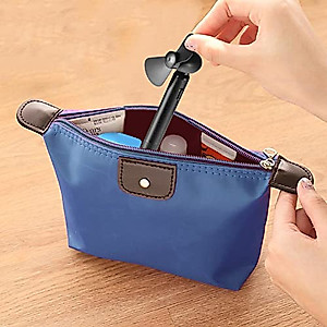 Yacig Mini Portable Pocket Fan,Battery Powered Personal Handheld Fan,Small Quiet Hand Held Fan Little Fan for Men Women Outdoor/Indoor Activities 3.54 X 0.35inch,Black