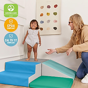 ECR4Kids SoftZone Little Me Corner Climber, Toddler Playset, Contemporary, 4-Piece