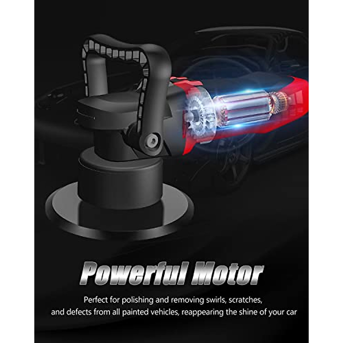 AVID POWER Buffer Polisher, 6-inch Dual Action/DA Polisher for Car Detailing, Random Orbital Car Buffer Polisher Waxer Kit with Variable Speed & 3 Polishing Pads