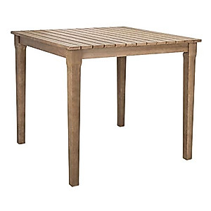 SAFAVIEH Couture Patio San Salvador 37-inch Natural Outdoor Bar Table