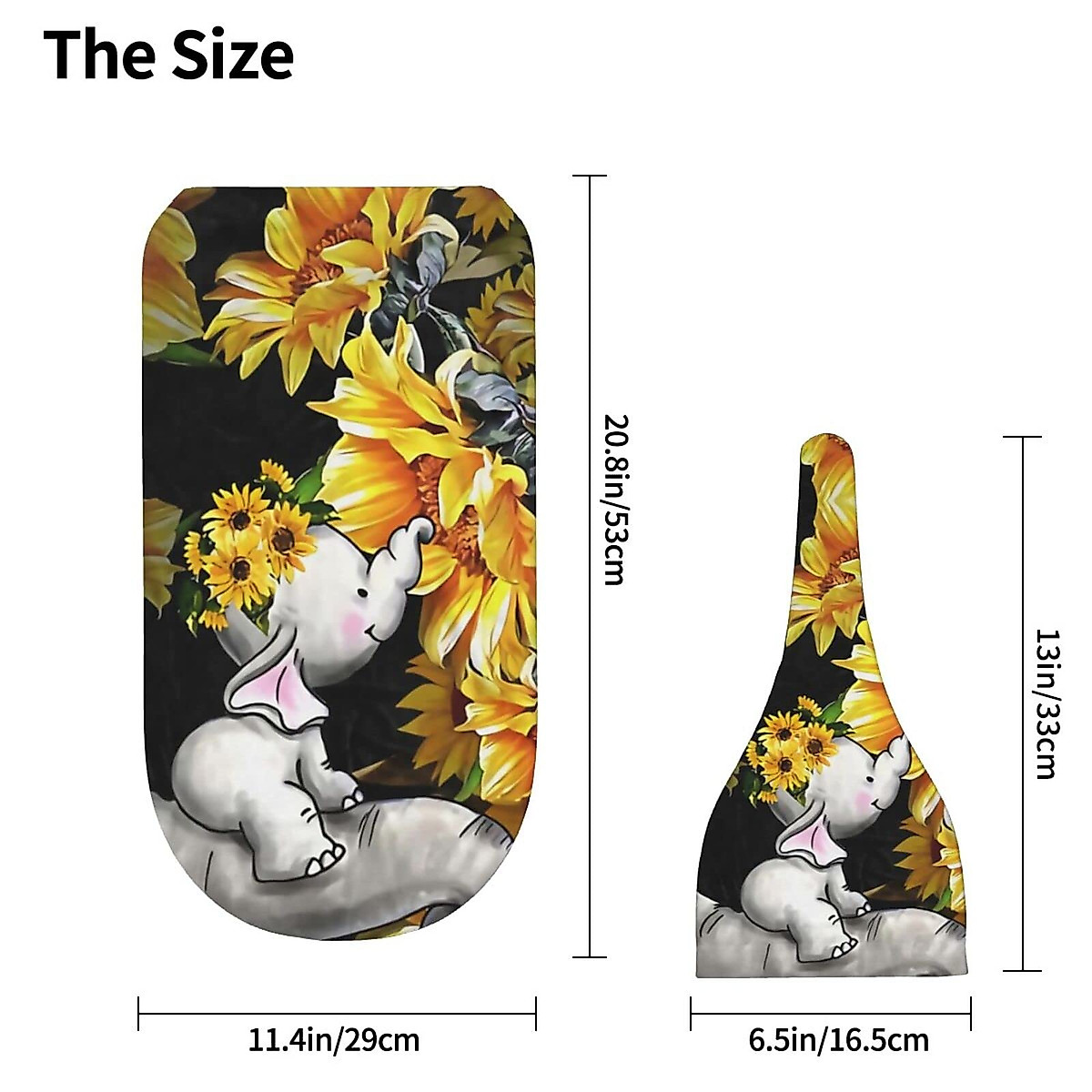 PNNUO Swaddles Blankets Elephant Baby Sunflower Nursery Swaddle Wrap Cartoon Animal Flowers Newborn Swaddling Sleep Sack Hat Set for Girls Boys Infant