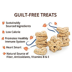 All Natural Puppy Peanut Butter Training Treats - Low Calorie Dog Treats – Low Fat Diet for Pets - Vegetarian, Baked, Crunchy Biscuits - Heart Shaped, Healthy Fiber, No Grain-Gluten, Made in USA