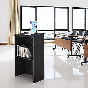 Panana Podium Stand - Portable Podium Stand Hostess Stand Reception Desk with Adjustable Shelf, Pulpits for Churches, Lectern Podium for Classrooms, Office, Conference, Auditorium, Restaurant