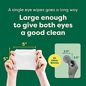 Earth Rated Pet Eye Wipes, Hypoallergenic Eye Wipes for Dogs & Cats to Prevent Tear Stains & Eye Discharge, Fragrance Free, 70 Count