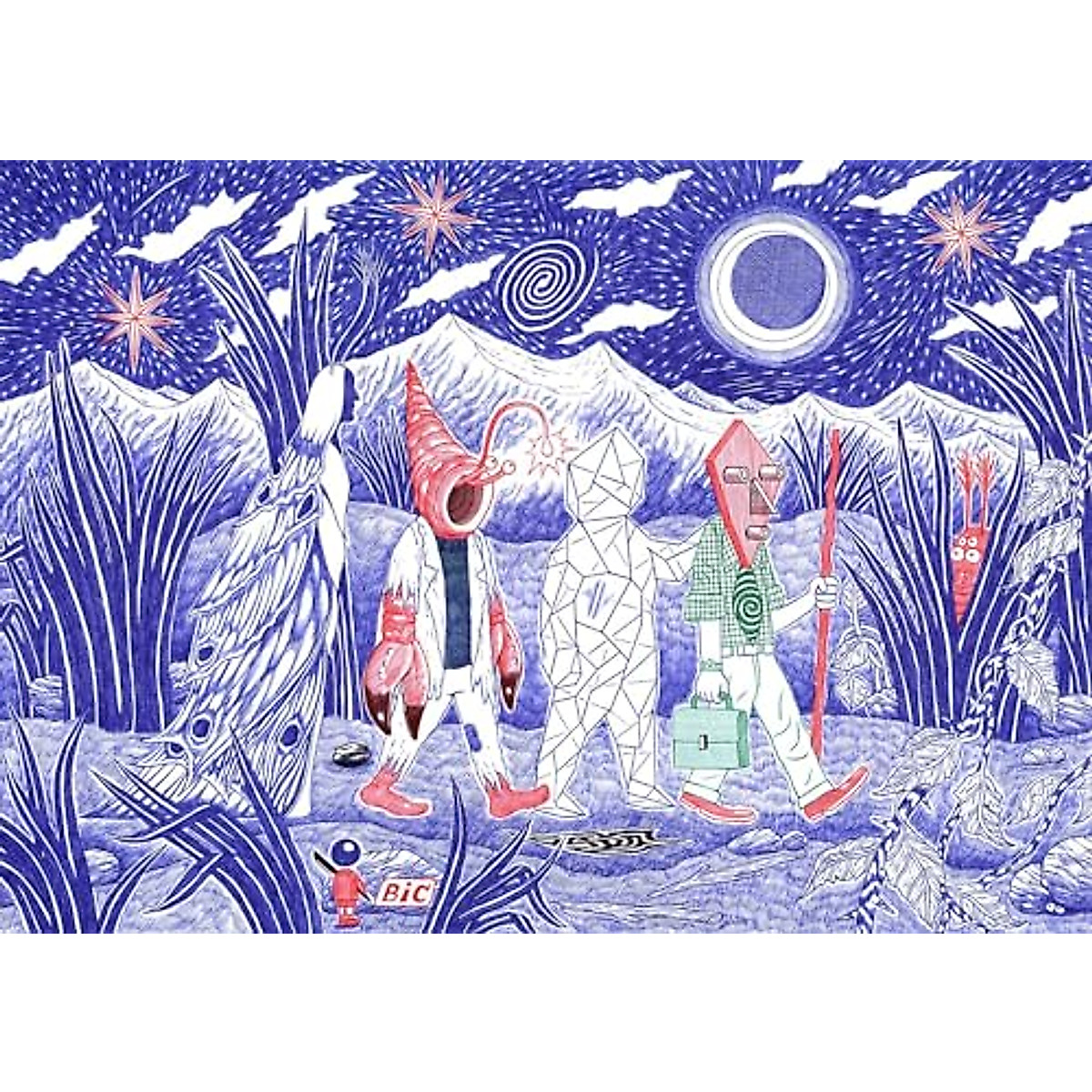 Bic Cristal Original Ballpoint Pens, Medium Point (1.0 mm) Every-Day Writing Pens with Clear Barrel, Blue, Box of 50