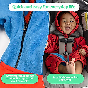 Cuddle Club Miles Morales Fleece Kids Bunting Bodysuit - Miles Morales Kids Clothes for Girl & Boy - Miles Kids Onesie - Fleece Jumpsuit for Kids - Miles Kids Fleece Bunting 5T