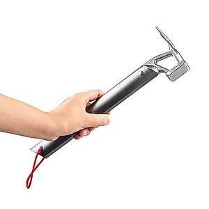 BESPORTBLE Aluminum Handle Hammer Mountaineering Hammer Pull Nail Hook Hammer Aluminum Alloy Hammer Tent Nail Hammer