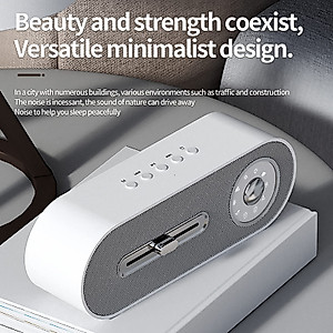 PECUWE Bluetooth Speaker Stereo Sound White Noise,12H Playtime,SD Card AUX USB Port Extra Natura Sound,Portable Wireless Speaker for iPhone, Samsung Smartphone Wireless Bluetooth (White)