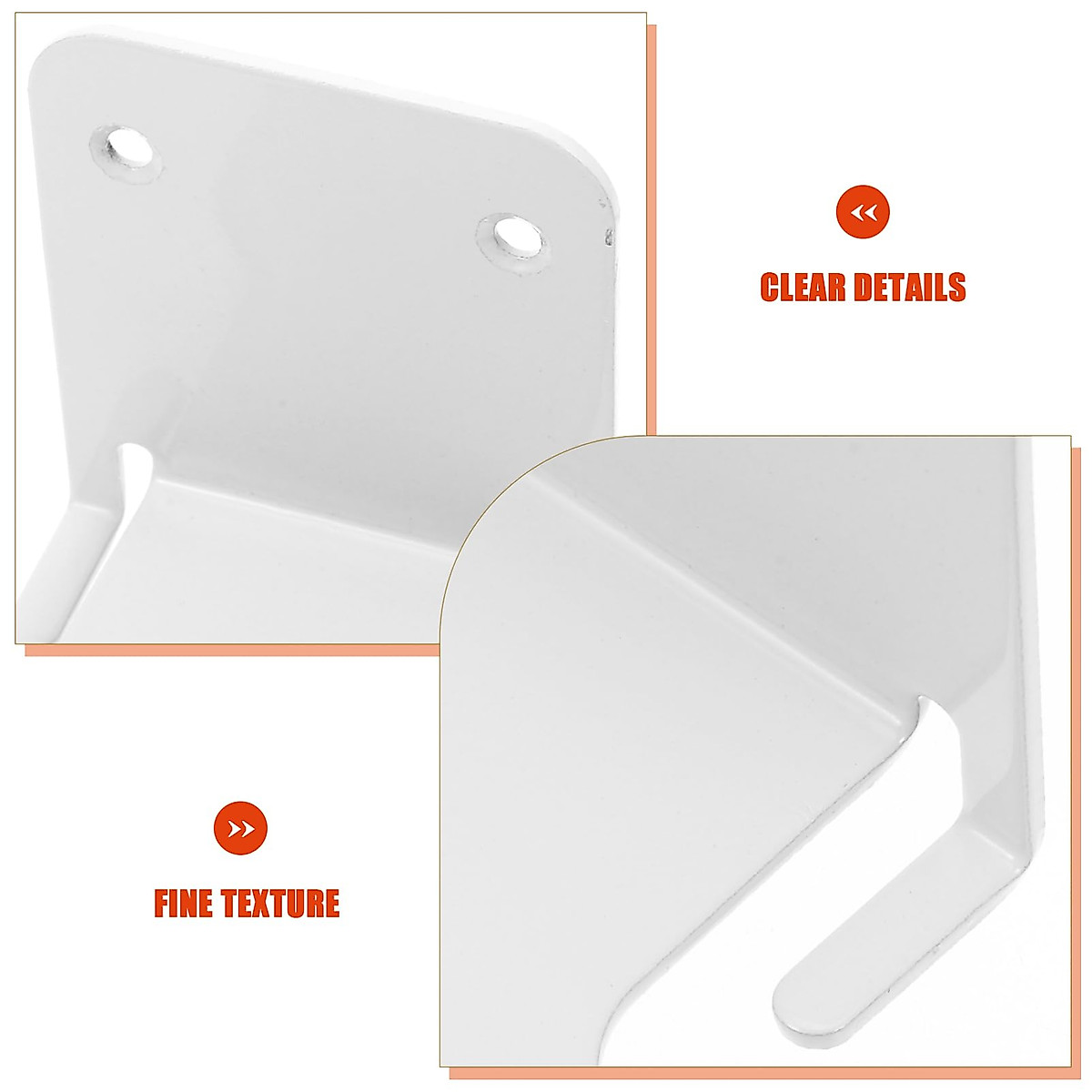 RORPOIR 4pcs Invisible Bookshelf Book Shelves Bookshelfs Wall Hanging Storage Shelves Book Stand Storage Racks Floating Book Mounted Shelf Invisible Book Shelf Wrought Iron White