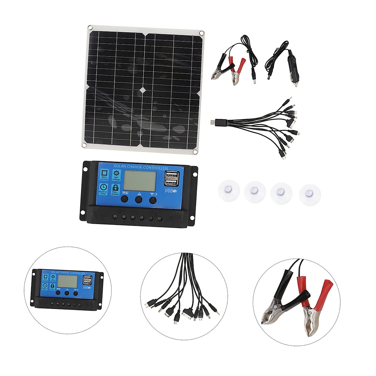 1 Set Solar Panel Controller Set Solar Panel with Controller Crystal Silicon Solar Cell Panel car Chargers Battery for car crystalline Solar Panel Mono Solar Panel Solar Charger v5